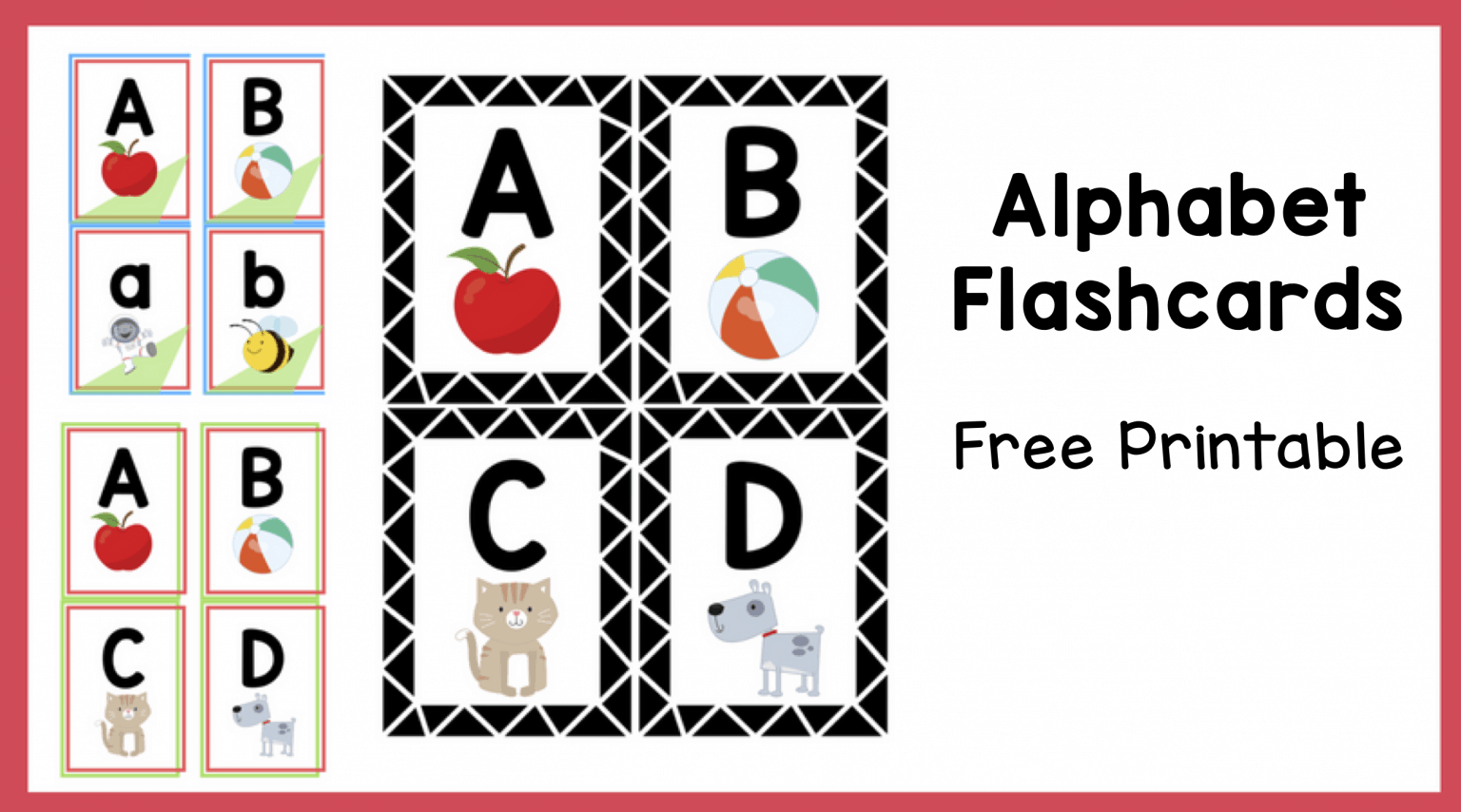 Alphabet Flashcards Free Printable - The Teaching Aunt