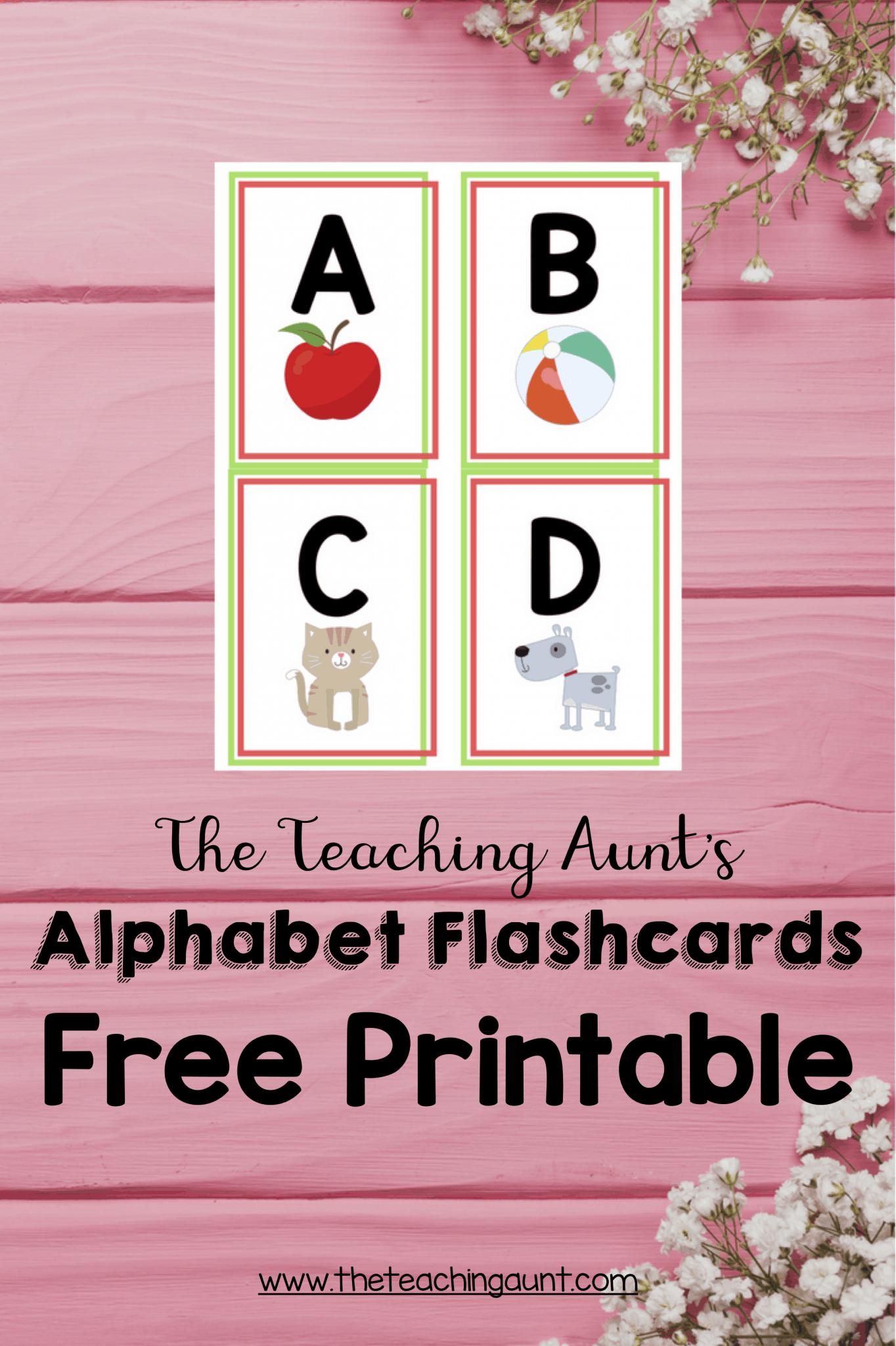 Alphabet Flashcards Free Printable - The Teaching Aunt