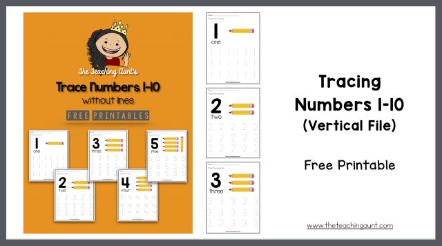 Number Tracing Worksheets for Preschoolers - The Teaching Aunt