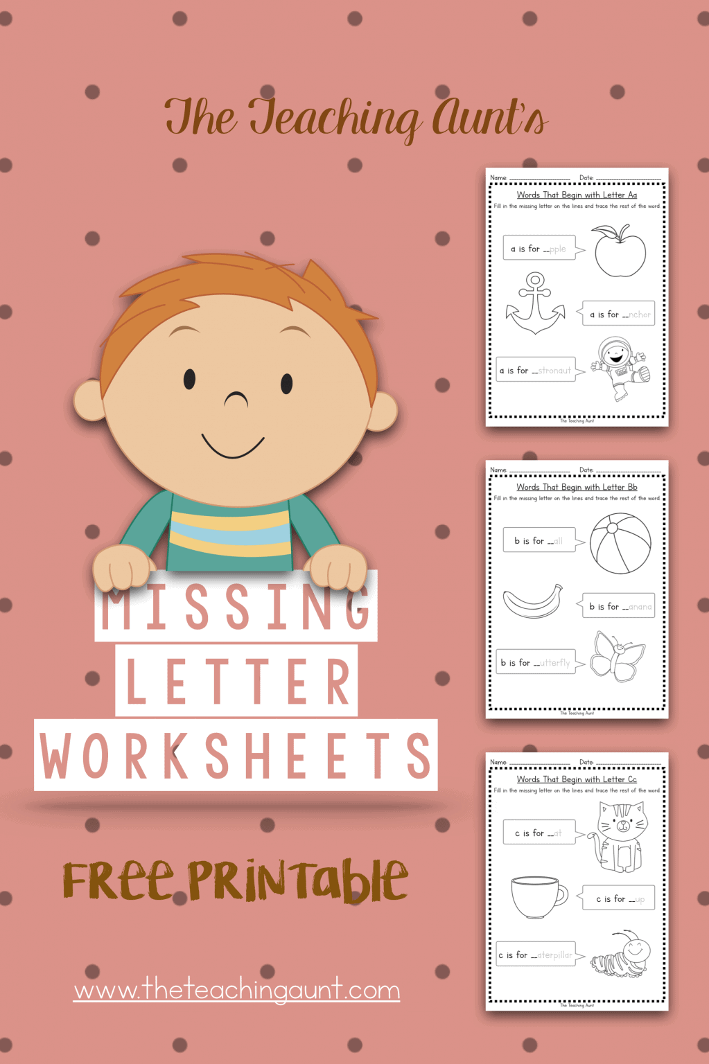 Beginning Letter Sounds Worksheets for Kindergarten - The Teaching Aunt