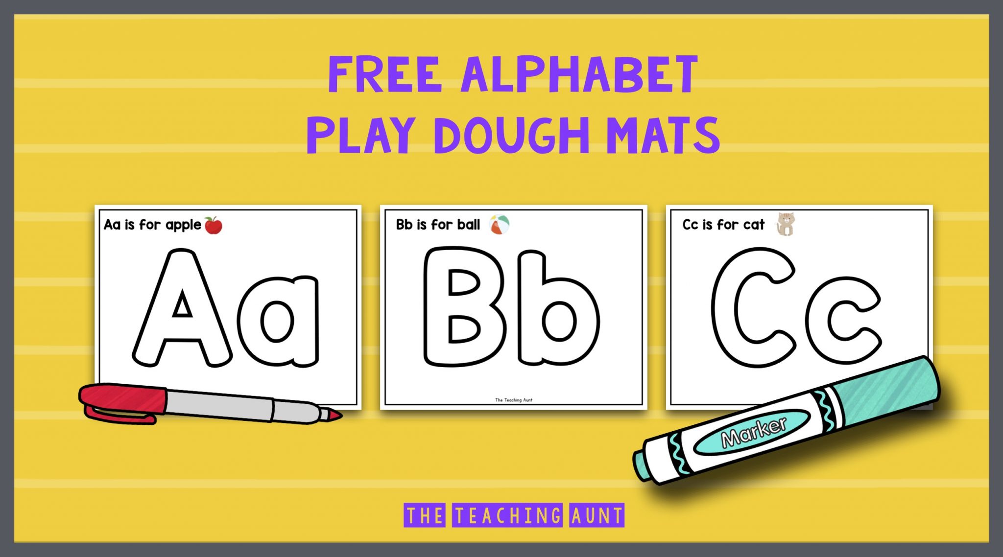 Alphabet Playdough Mats - The Teaching Aunt