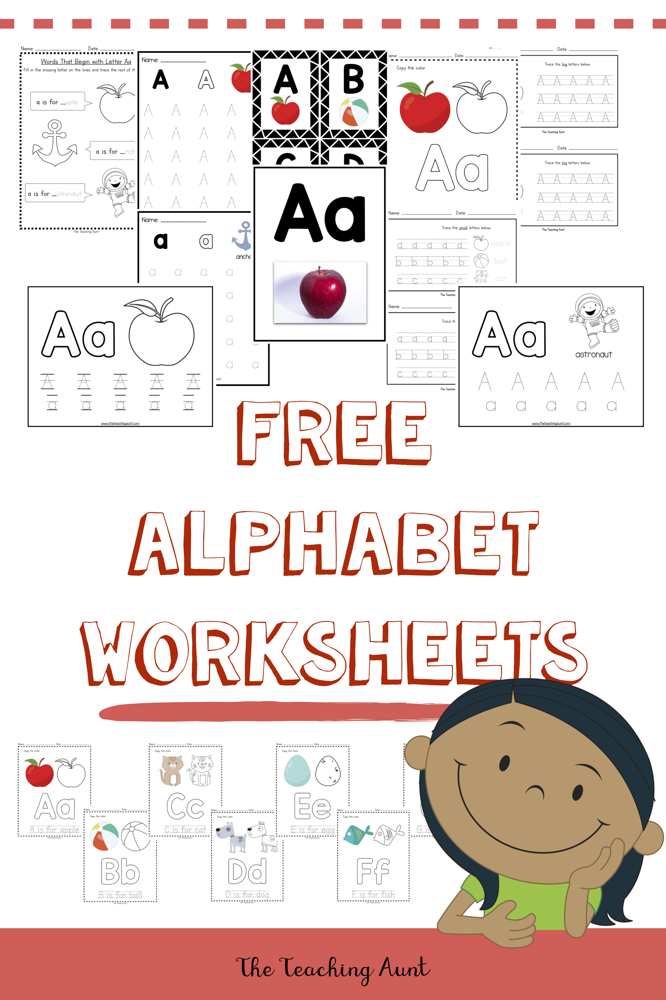 Free Alphabet Worksheets - The Teaching Aunt