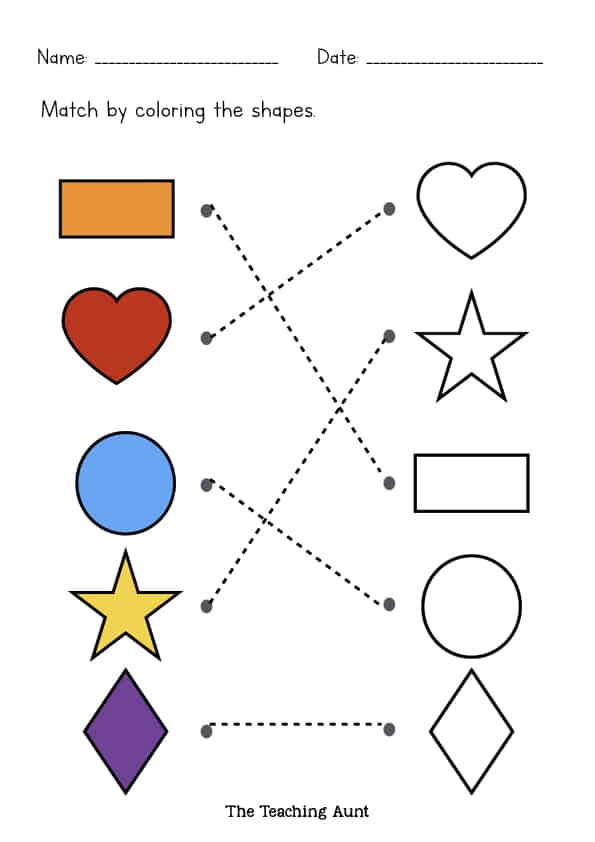 Match Colors Worksheets Match Colors Worksheets