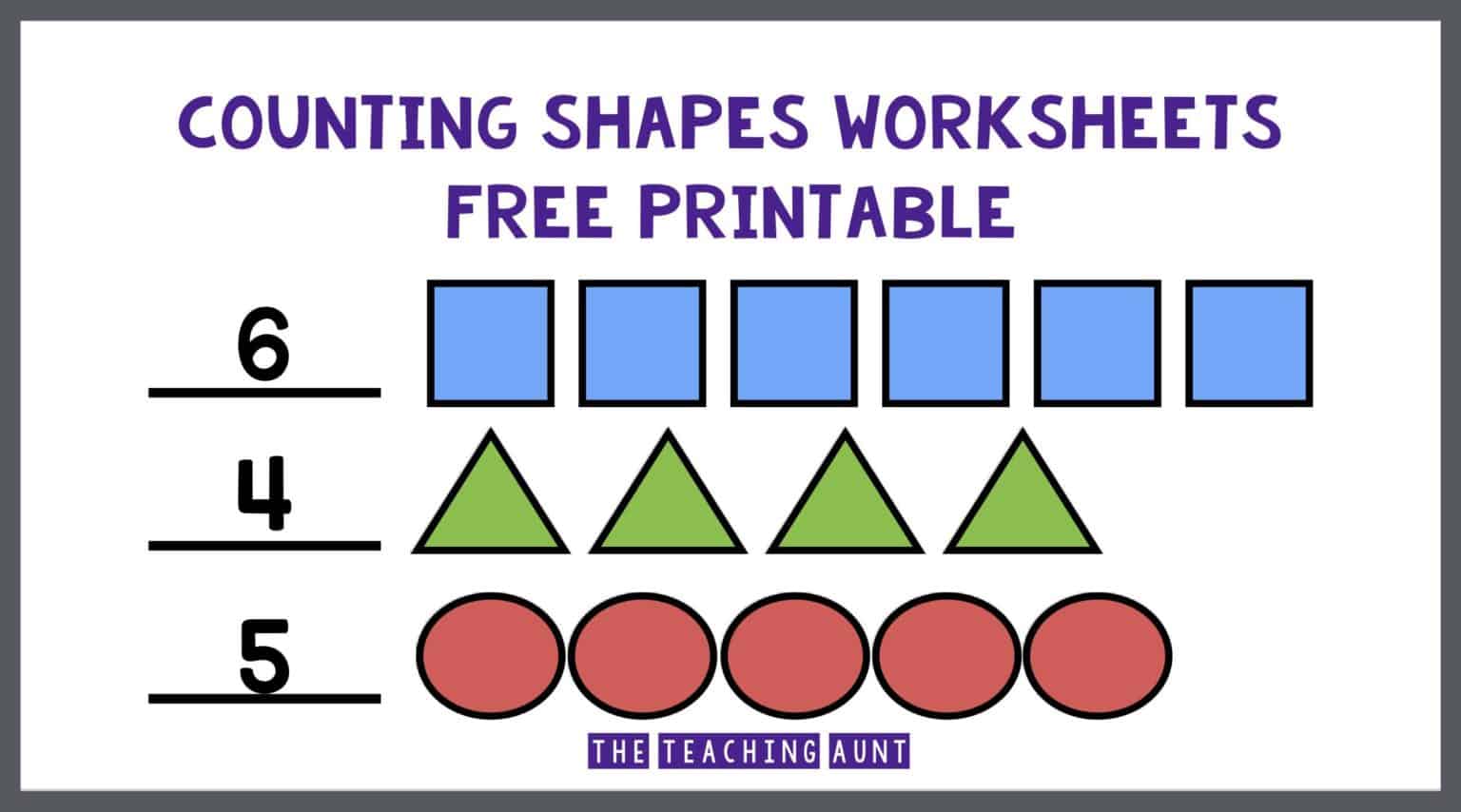 Counting Shapes Worksheets - The Teaching Aunt
