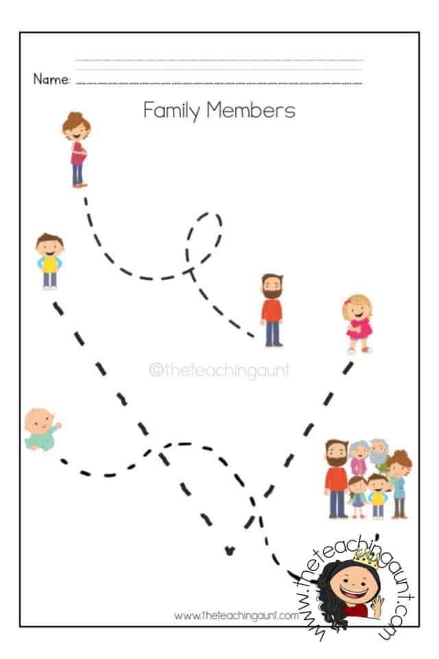 Family Members Worksheets - The Teaching Aunt