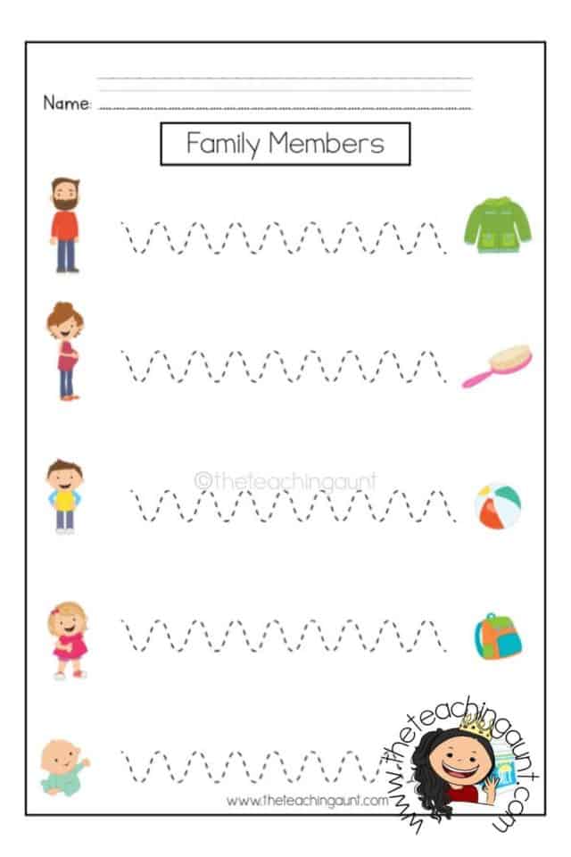 Family Members Worksheets - The Teaching Aunt