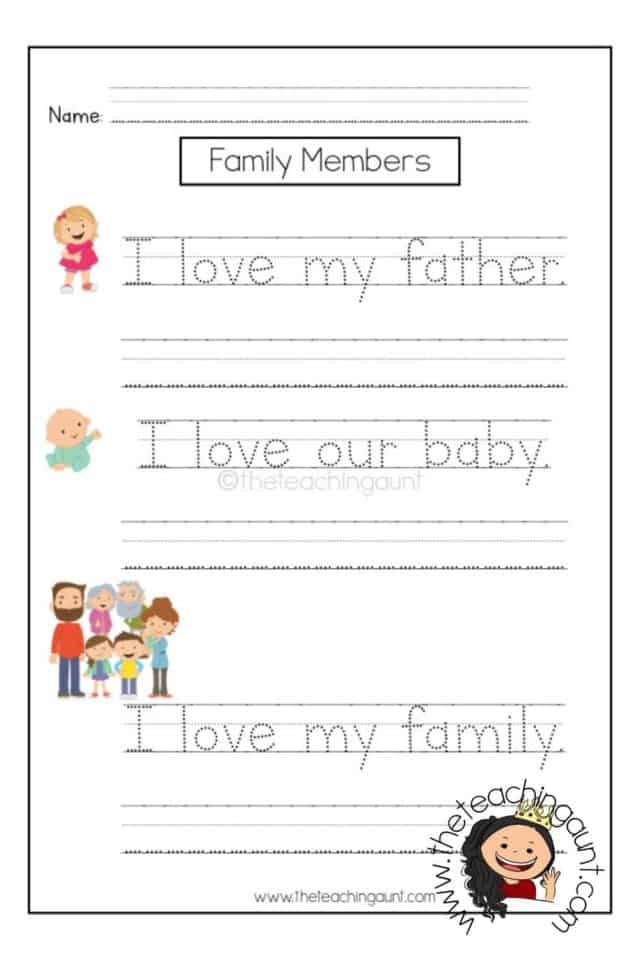 Family Members Worksheets - The Teaching Aunt