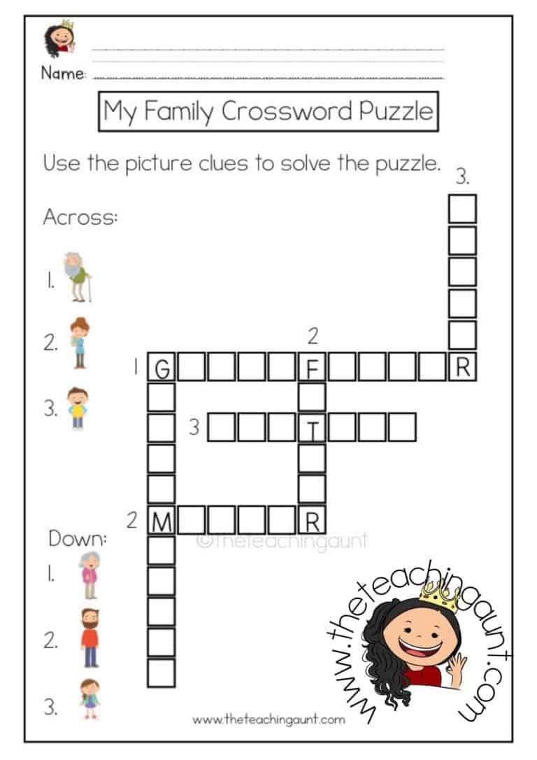 Family Members Worksheets - The Teaching Aunt