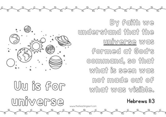 ABC Bible Verse Coloring Pages for Children - The Teaching Aunt