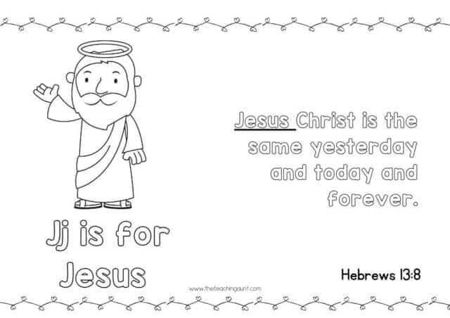 ABC Bible Verse Coloring Pages for Children - The Teaching Aunt