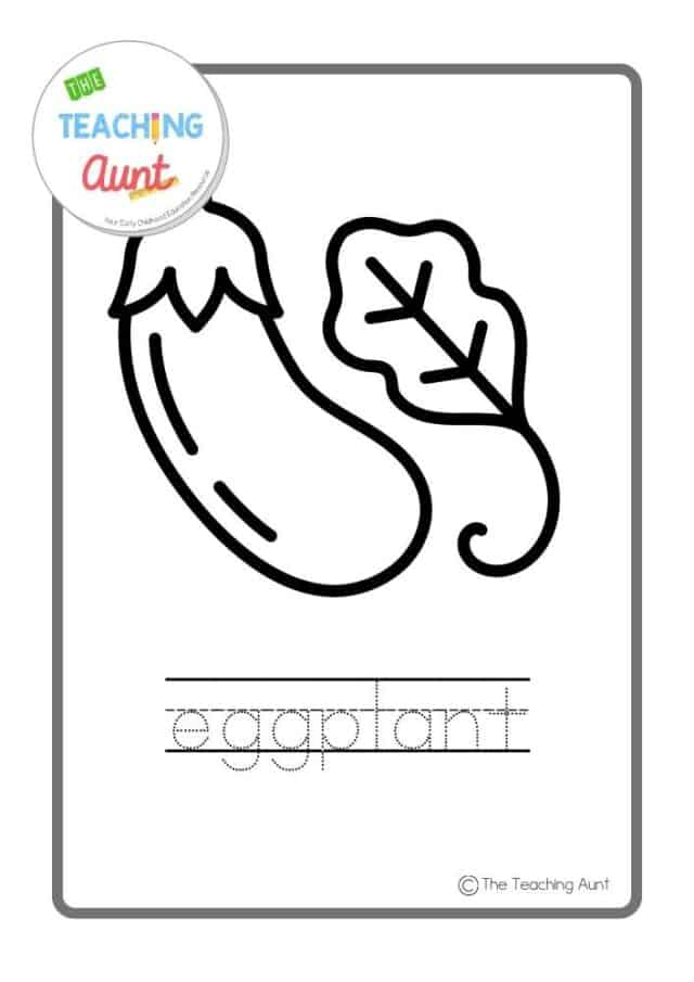 Vegetables Coloring Pages - The Teaching Aunt
