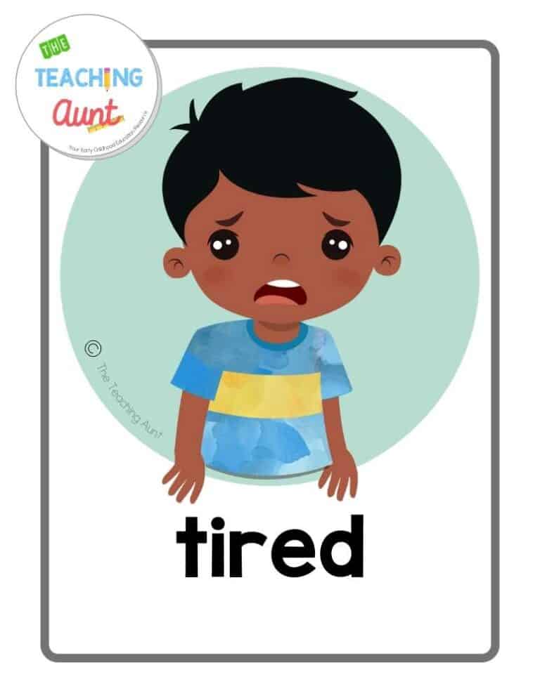 Emotions Flashcards for Preschool - The Teaching Aunt