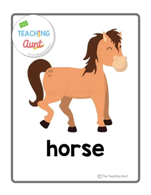 Farm Animals Flashcards - The Teaching Aunt
