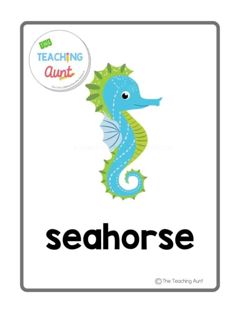 Sea Animals Flashcards - The Teaching Aunt