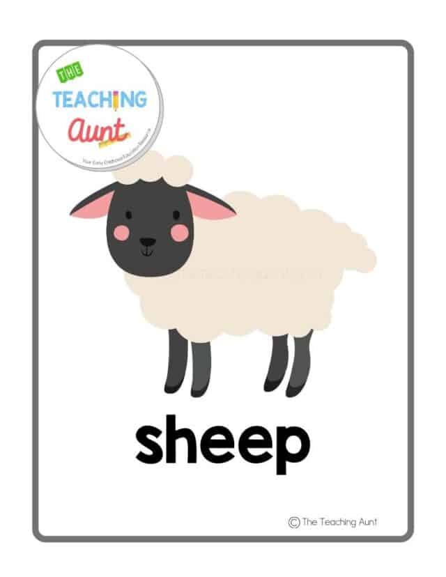 Farm Animals Flashcards - The Teaching Aunt