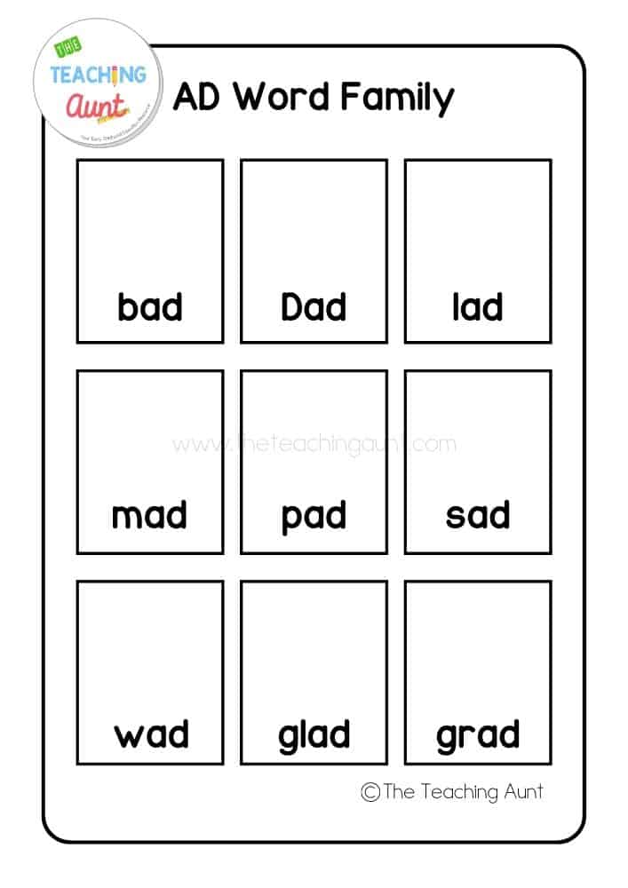 At And Ad Word Family Worksheets Prntbl concejomunicipaldechinu gov co At And Ad Word Family Worksheets Prntbl concejomunicipaldechinu gov co