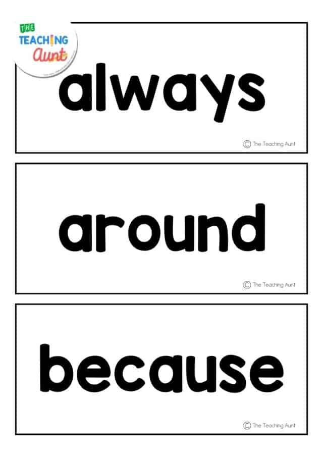 Second Grade Dolch Sight Words - The Teaching Aunt