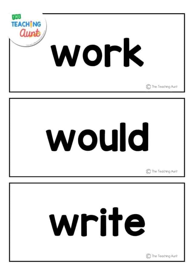 Second Grade Dolch Sight Words - The Teaching Aunt