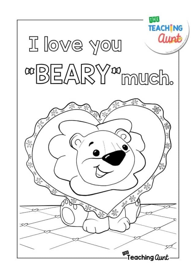 Valentine's Day Coloring Pages - The Teaching Aunt