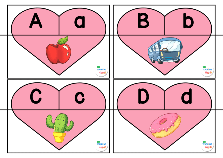 Valentine's Day Alphabet Puzzles - The Teaching Aunt
