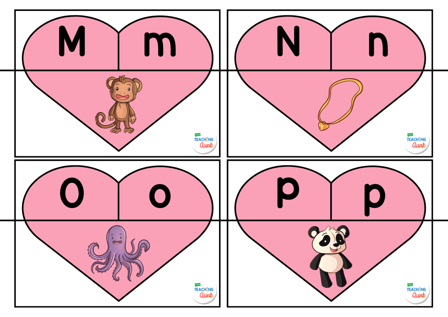 Valentine's Day Alphabet Puzzles - The Teaching Aunt