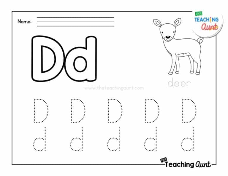 Alphabet Tracing Worksheets - The Teaching Aunt