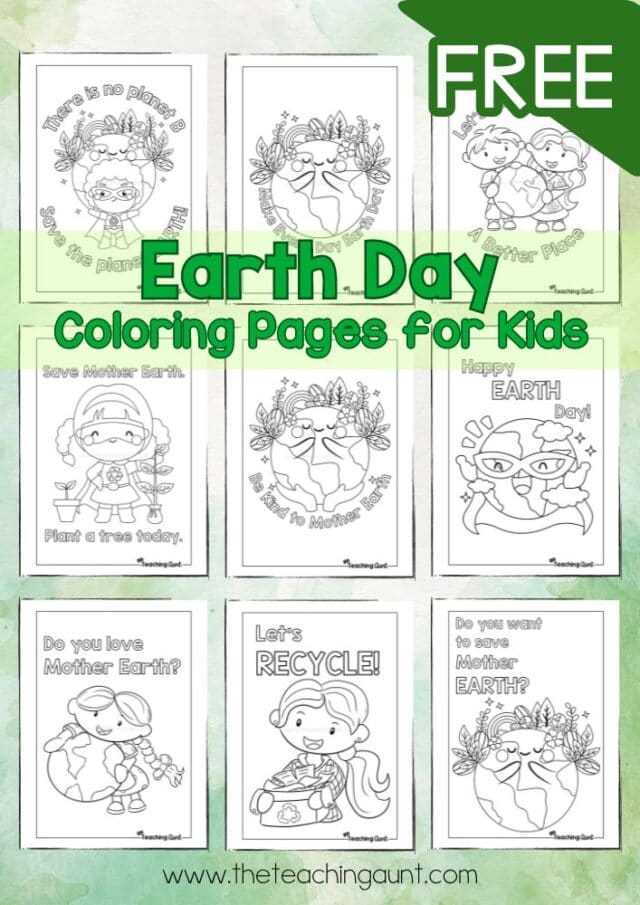 Earth Day Coloring Pages - The Teaching Aunt