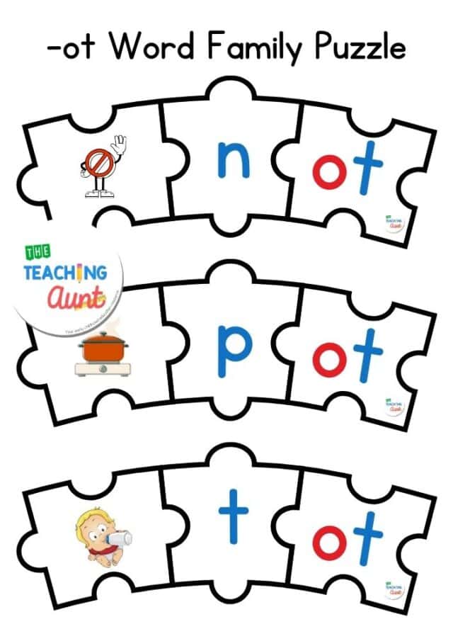 OT Word Family Worksheets - The Teaching Aunt