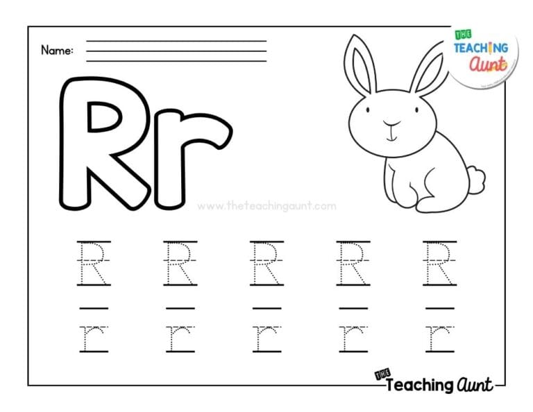 Alphabet Tracing Worksheets - The Teaching Aunt