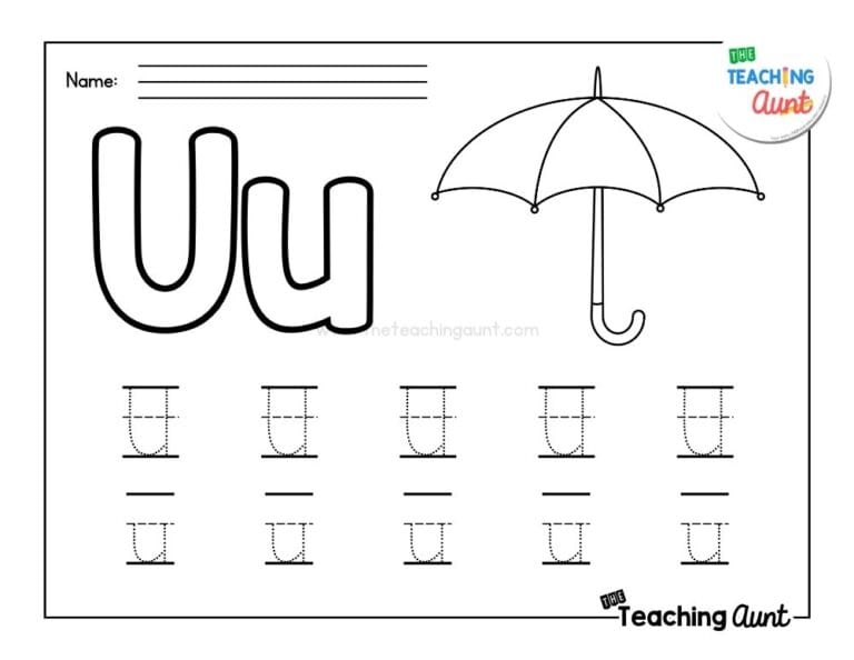 Alphabet Tracing Worksheets - The Teaching Aunt