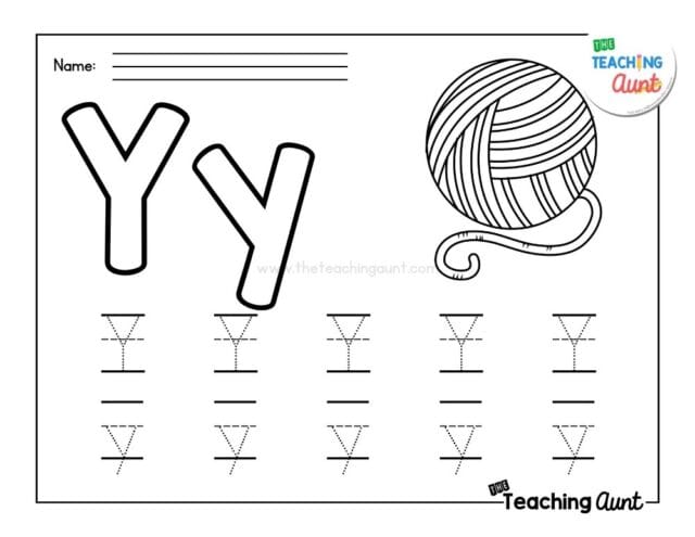 Alphabet Tracing Worksheets - The Teaching Aunt