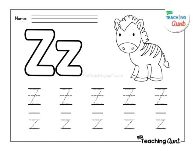 Alphabet Tracing Worksheets - The Teaching Aunt