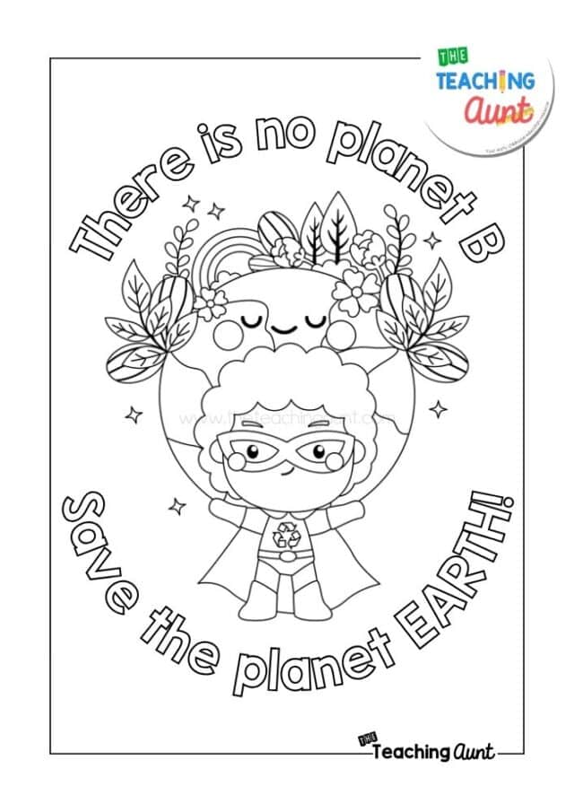 Earth Day Coloring Pages - The Teaching Aunt