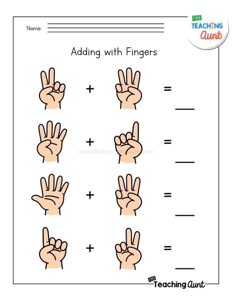 Addition Worksheets - The Teaching Aunt