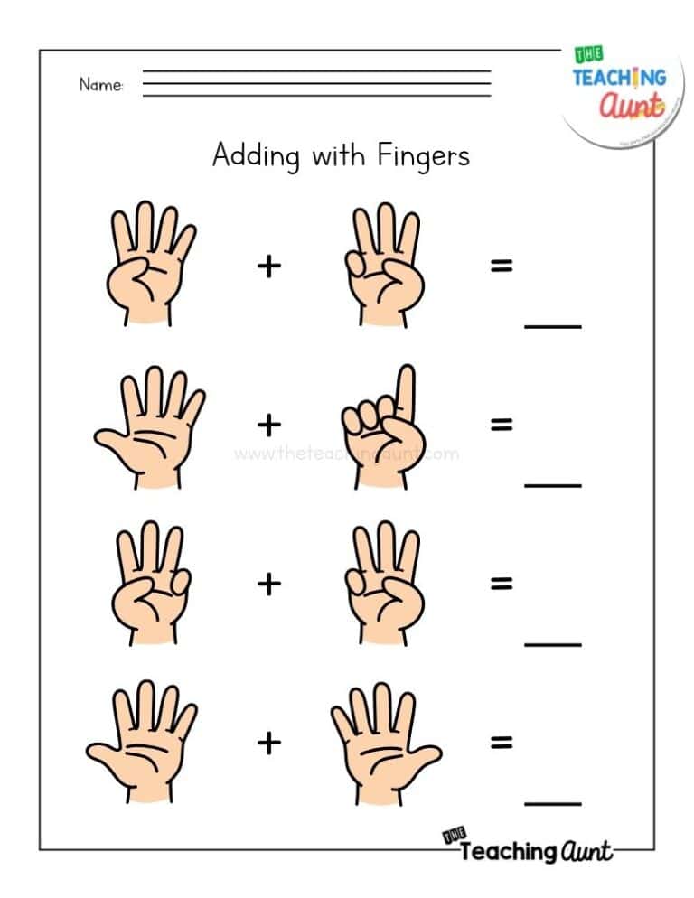 Addition Worksheets - The Teaching Aunt
