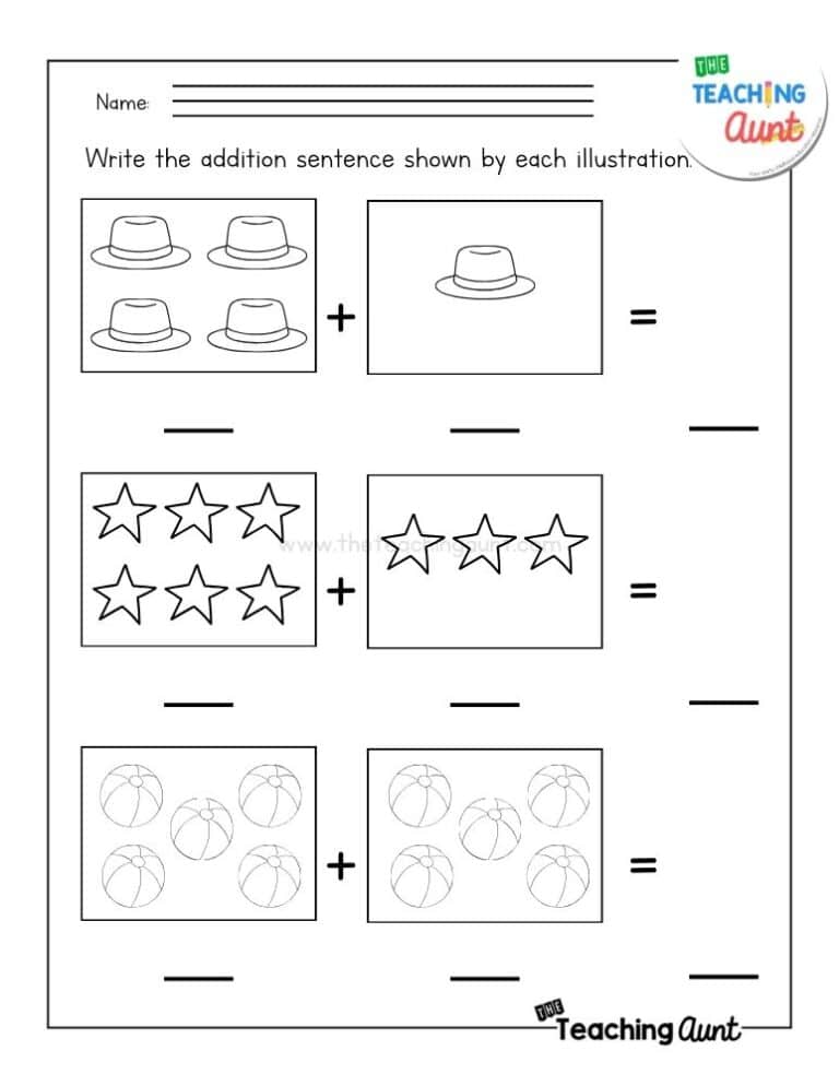 Addition Worksheets - The Teaching Aunt