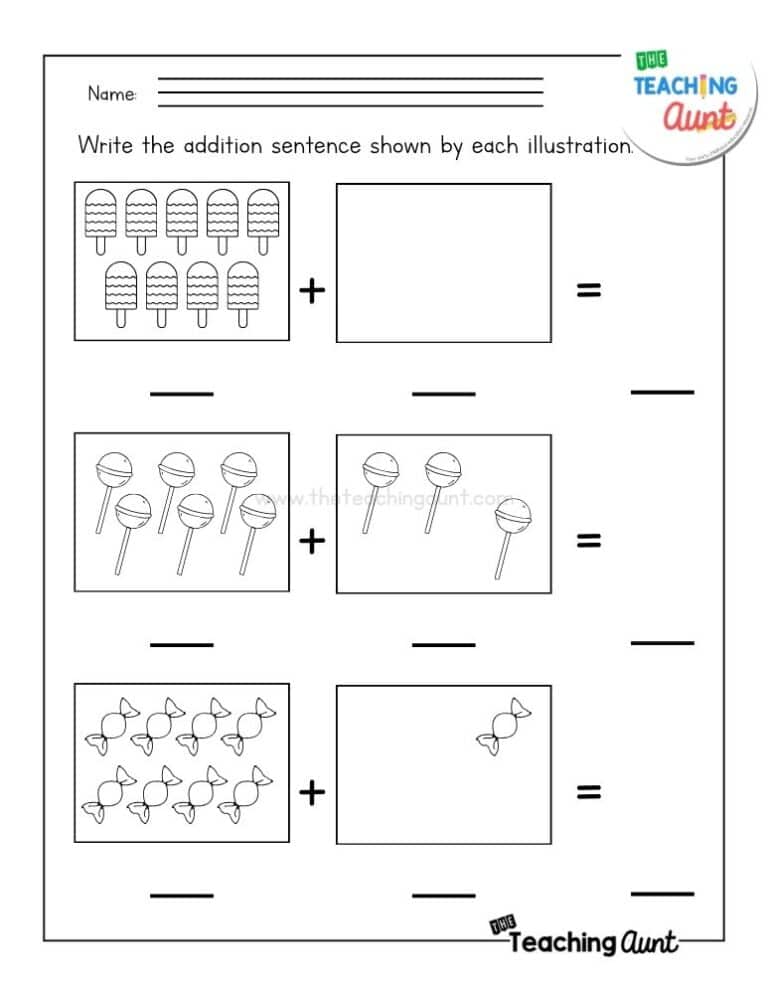 Addition Worksheets - The Teaching Aunt