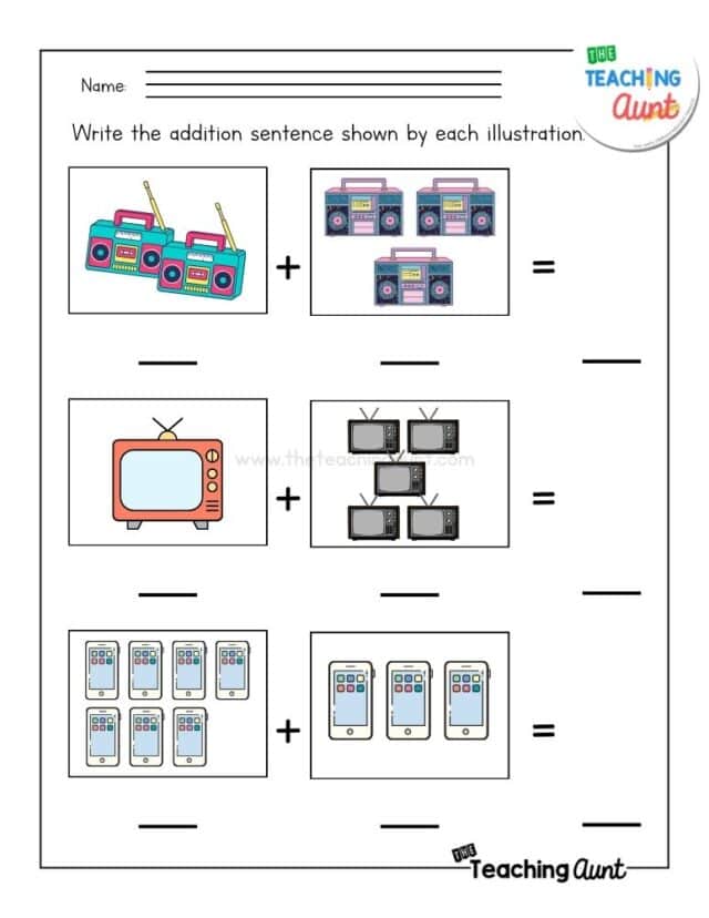 Addition Worksheets - The Teaching Aunt