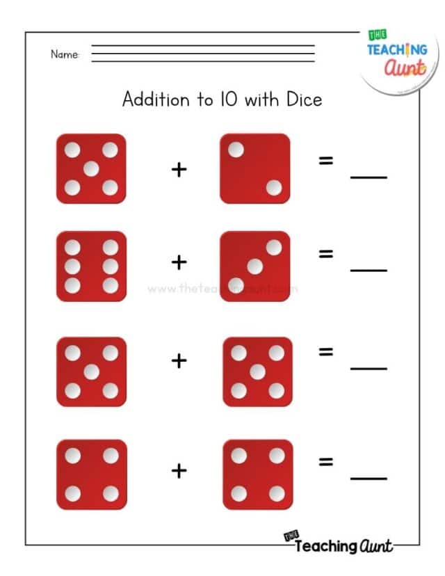 Addition Worksheets - The Teaching Aunt
