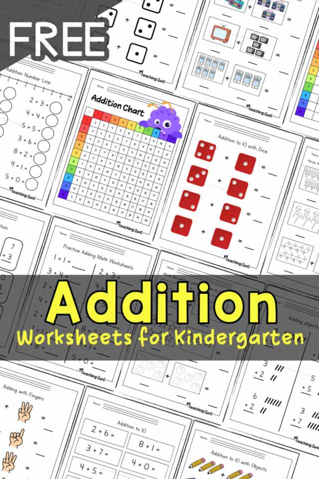 Addition Worksheets - The Teaching Aunt
