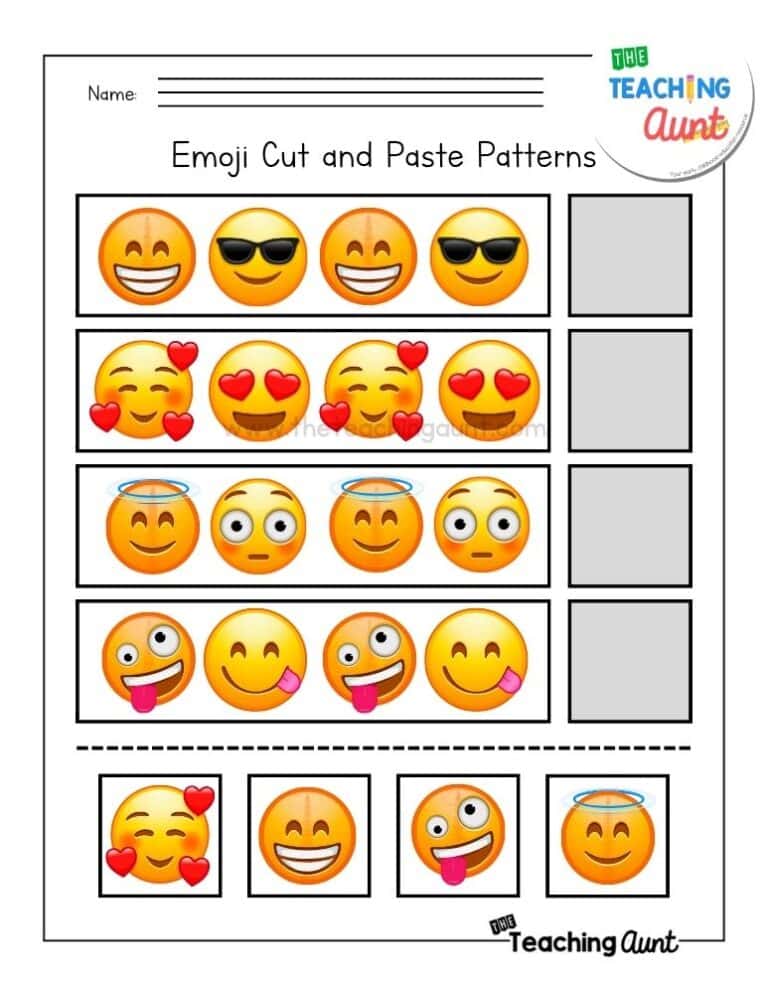 Pattern Worksheets - The Teaching Aunt