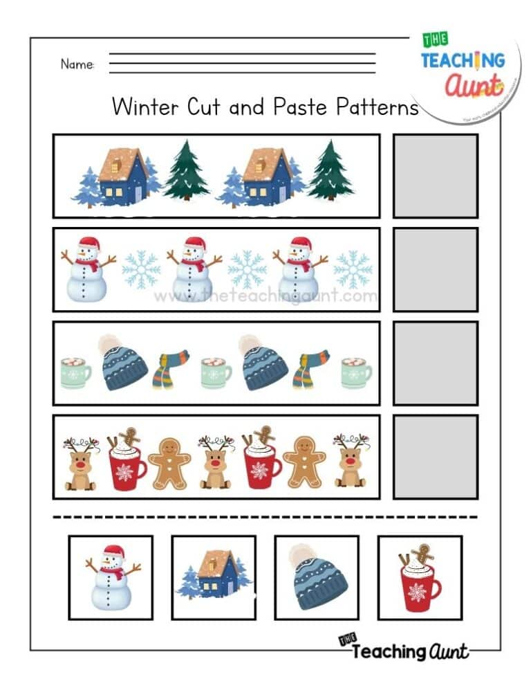 Pattern Worksheets - The Teaching Aunt