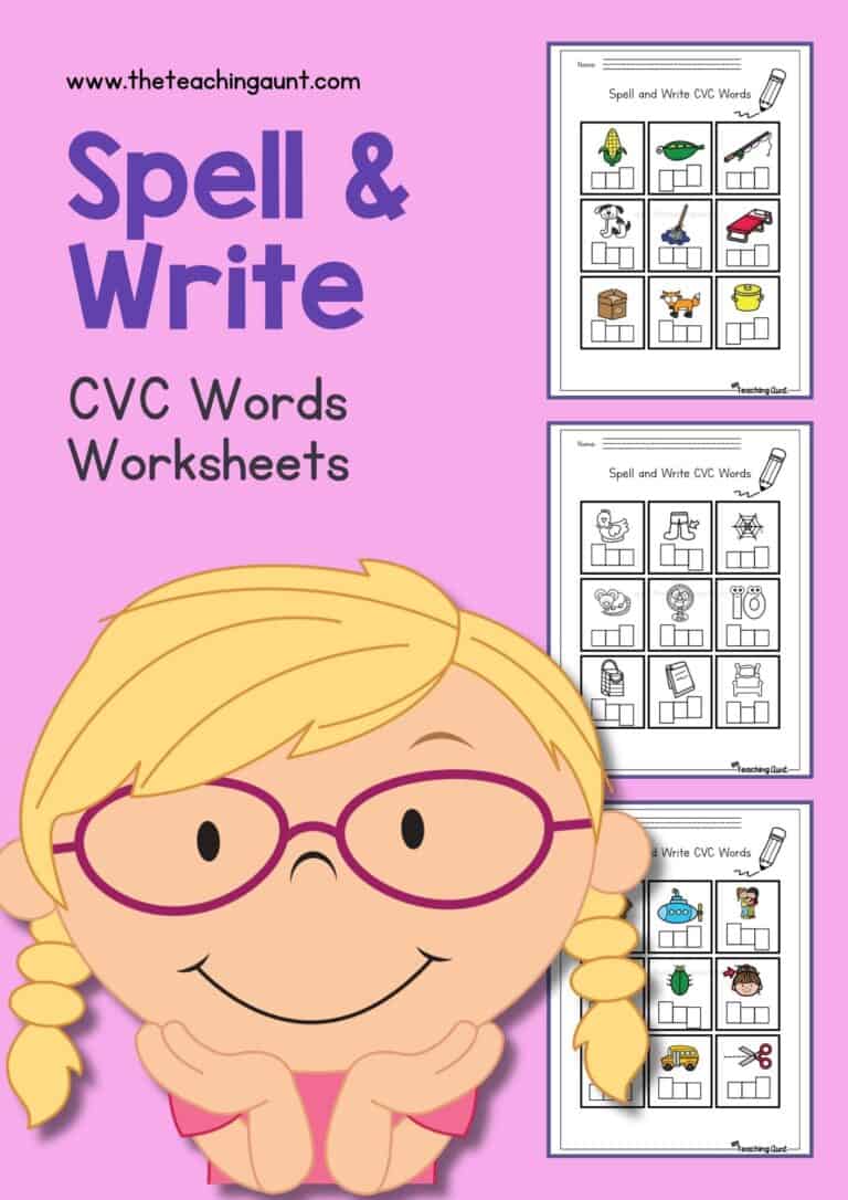 CVC Words Worksheets for Kindergarten. - The Teaching Aunt