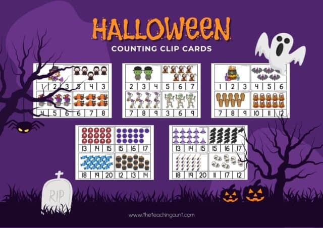 Halloween Math Worksheets - The Teaching Aunt