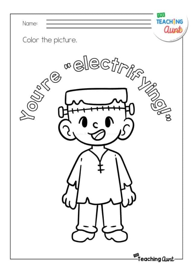 Halloween Coloring Pages - The Teaching Aunt