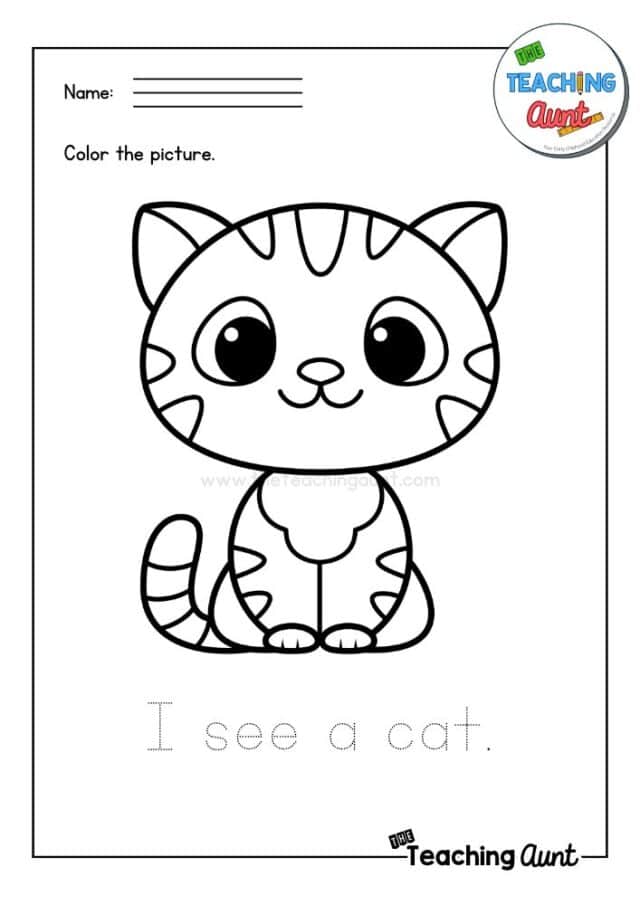 Pet Animals Coloring Pages - The Teaching Aunt