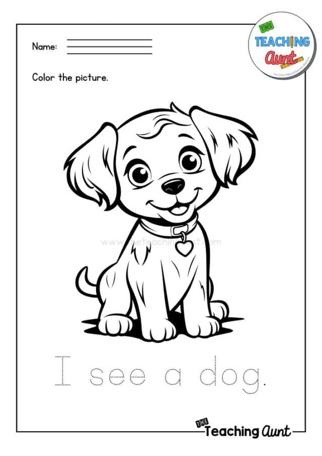 Pet Animals Coloring Pages - The Teaching Aunt