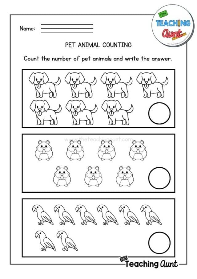 Animals Worksheets - The Teaching Aunt