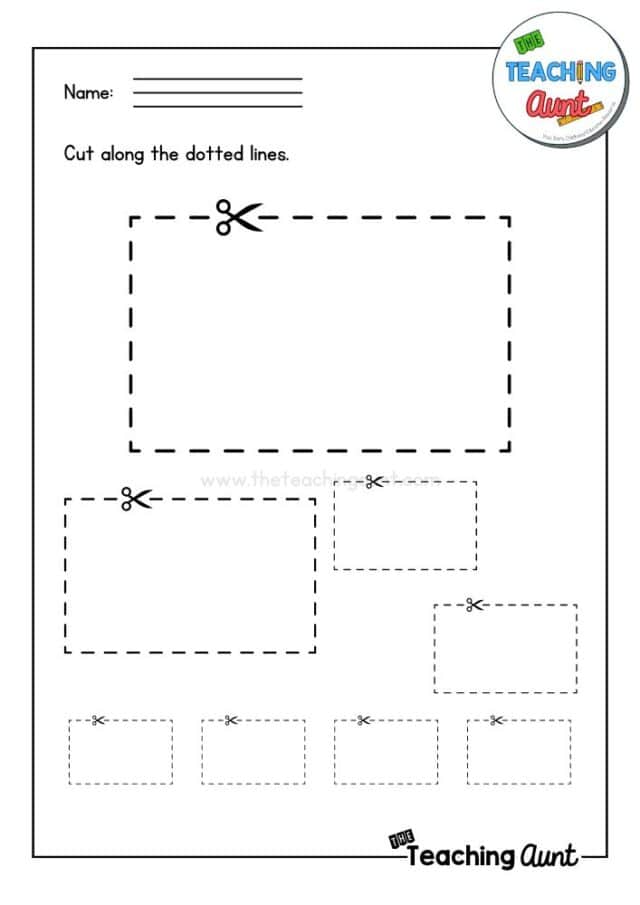 Cutting Worksheets - The Teaching Aunt