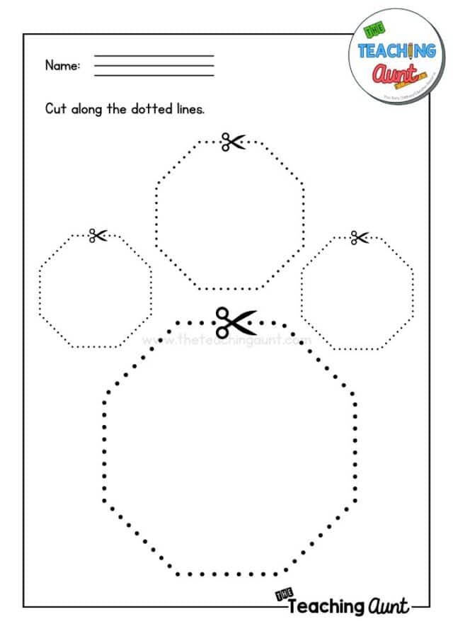 Cutting Worksheets - The Teaching Aunt